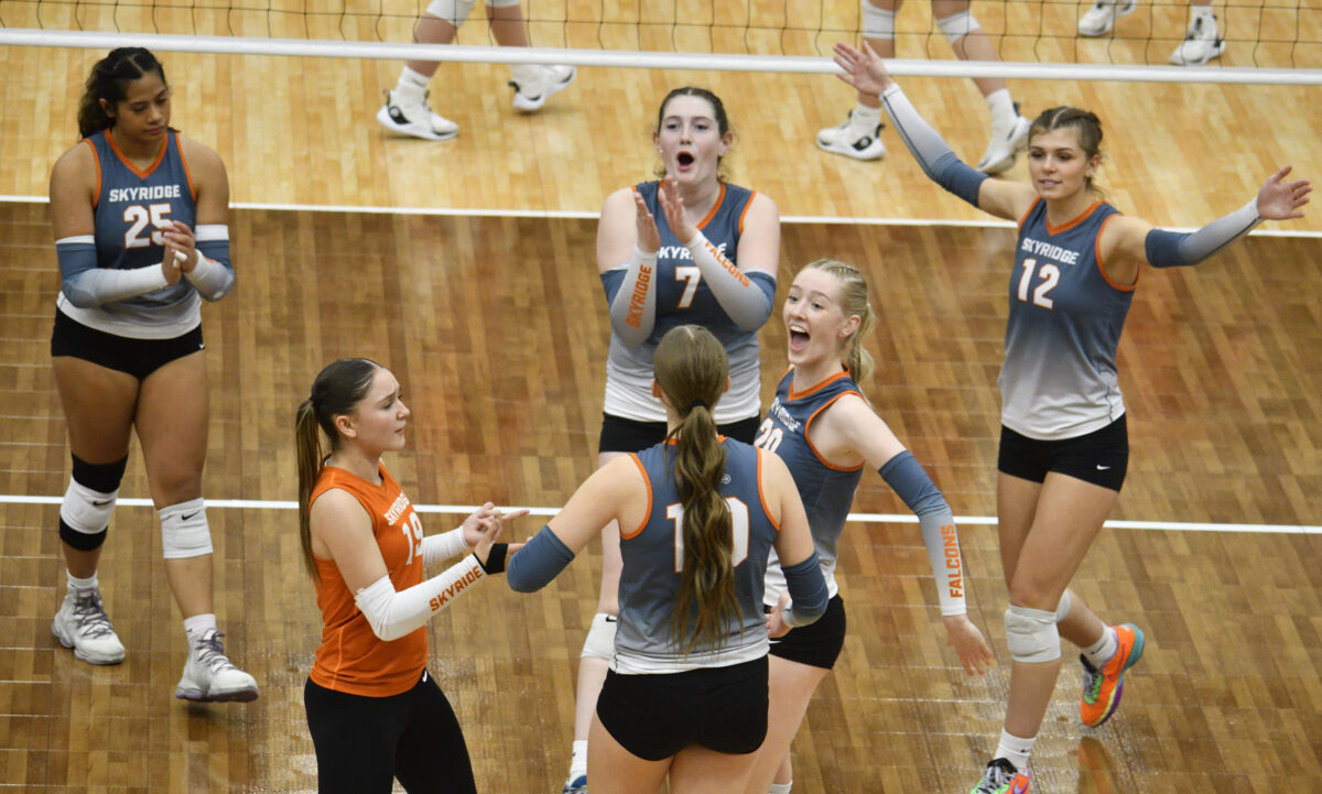 Skyridge girls volleyball overpowers Mountain Ridge, reaches 6A ...
